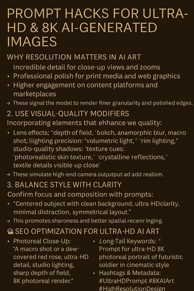 Prompt Hacks for Ultra-HD & 8K AI-Generated Images - Robot Builders