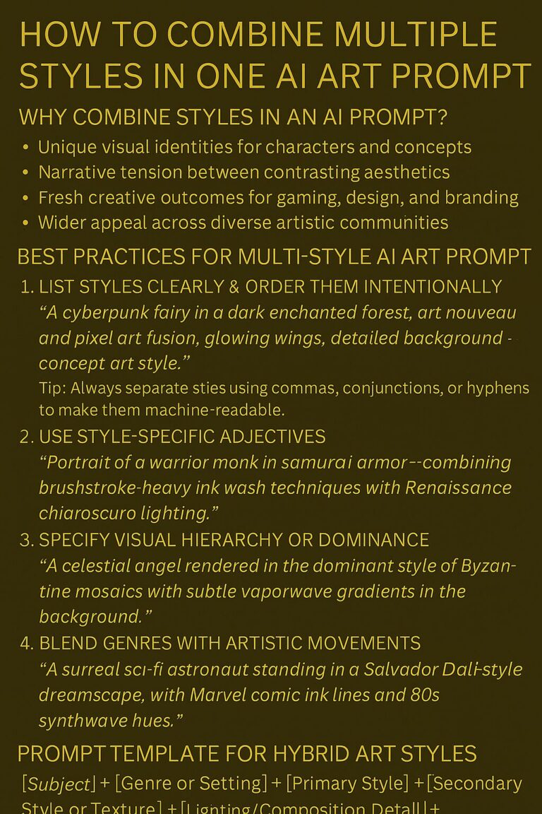 How to Combine Multiple Styles in One AI Art Prompt: A Guide to Hybrid ...