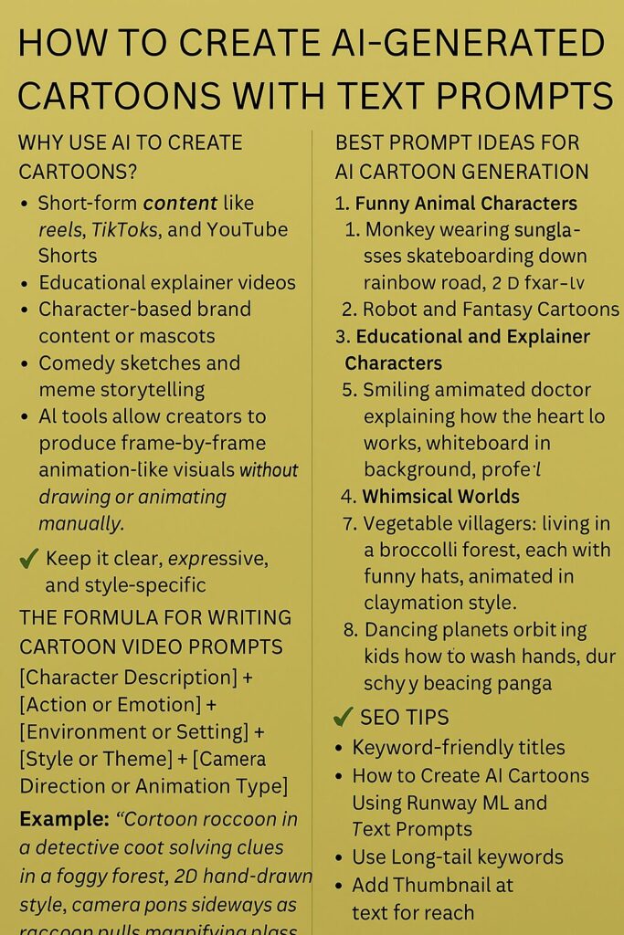 How to Create AI-Generated Cartoons with Text Prompts: A Complete Guide for 2025 - Robot Builders