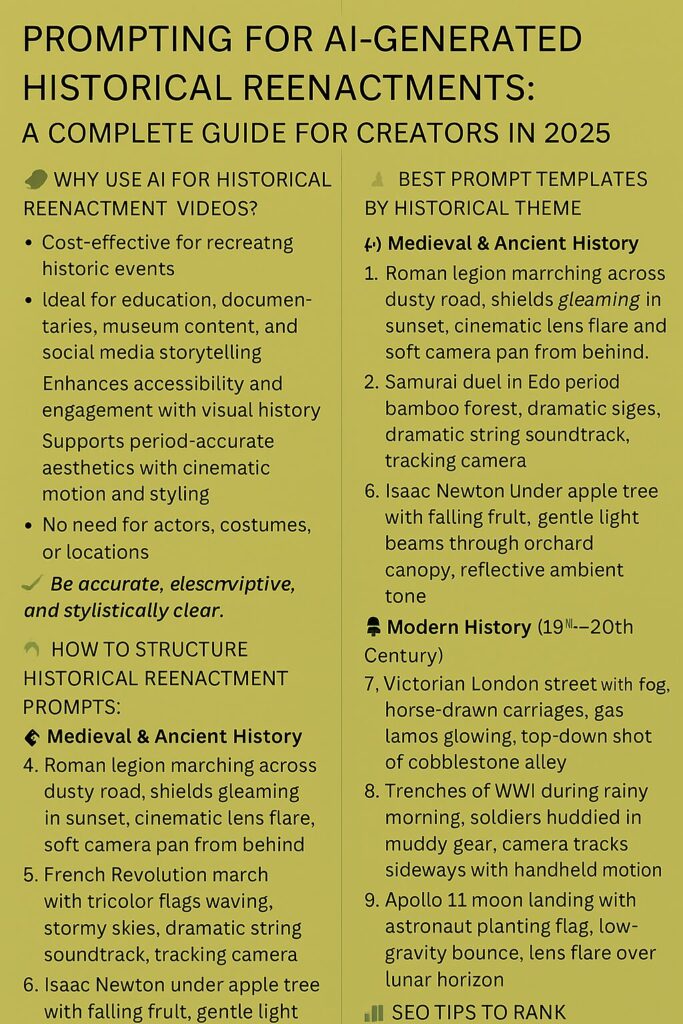 Prompting for AI-Generated Historical Reenactments: A Complete Guide ...