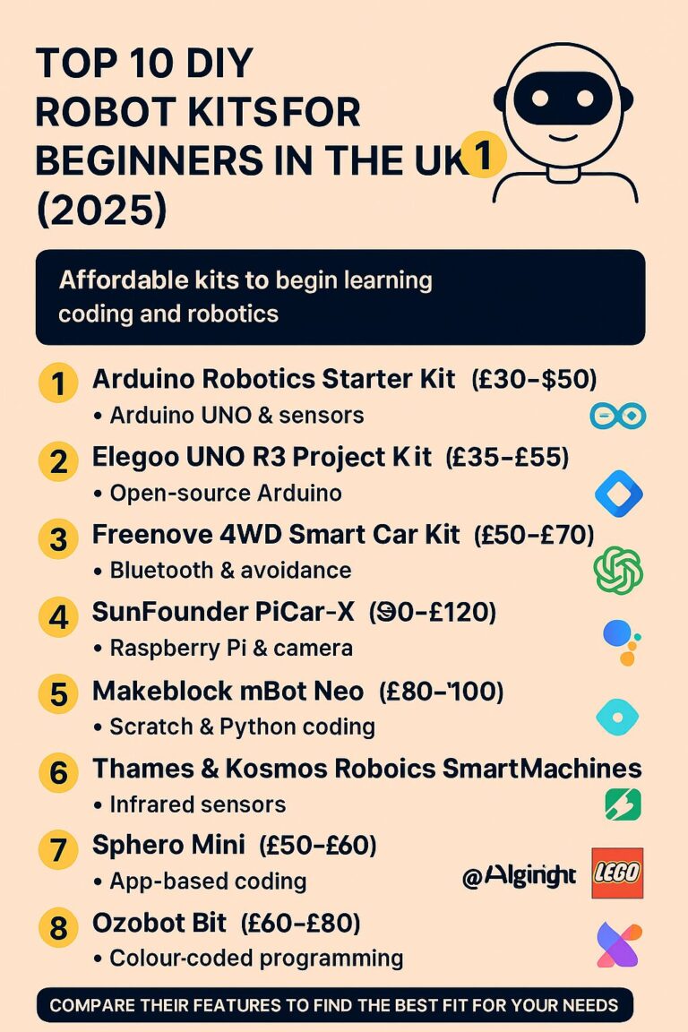 Top 10 DIY Robot Kits for Beginners in the UK (2025 Guide) - Robot Builders